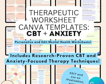 Burnout Recovery Mental Health Worksheet Canva Templates: Therapy ...