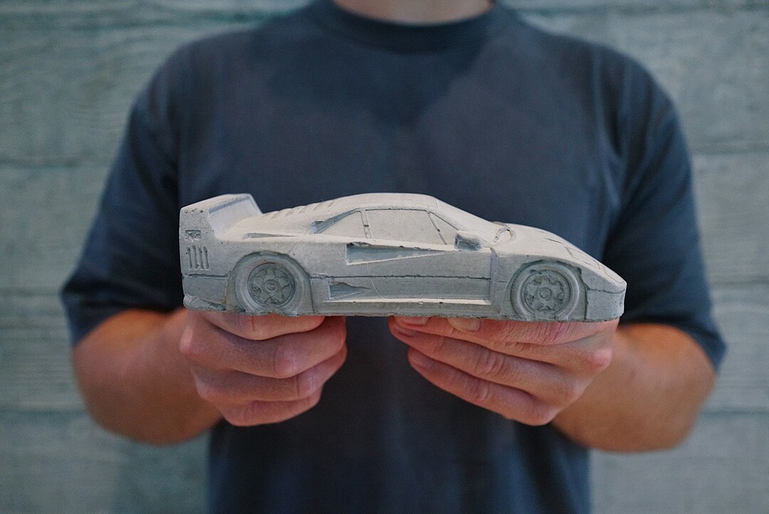 Ferrari F40 Concrete Car Model - Etsy