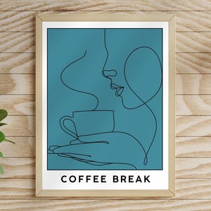 Coffee Break Poster 5 Color Options Coffee Break Print Set Coffee Lover ...