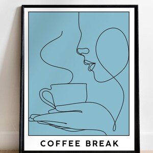 Coffee Break Poster 5 Color Options Coffee Break Print Set Coffee Lover ...
