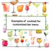 Editable Minimalist Cocktail Menu, Customizable, Modern Drink Menu ...