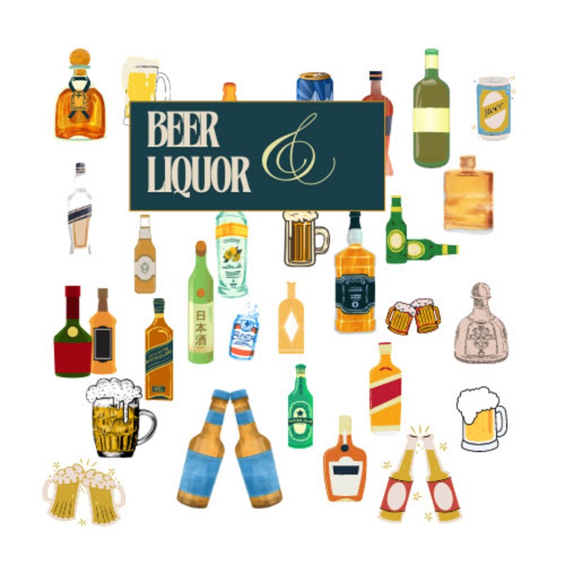 Editable Minimalist Cocktail Menu, Customizable, Modern Drink Menu ...