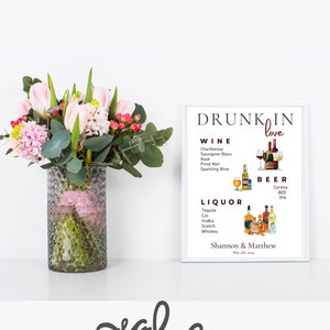 Editable Minimalist Cocktail Menu, Customizable, Modern Drink Menu ...