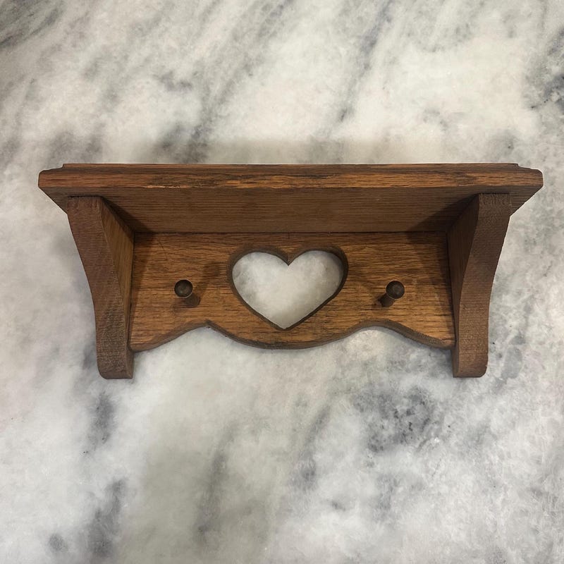 Wood Heart Shelf - Etsy