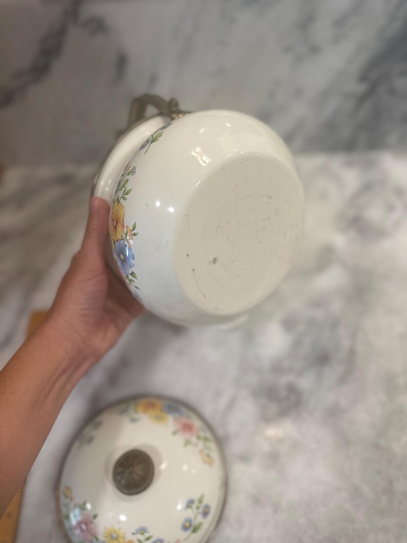 Tea Kettle Floral Design Vintage - Etsy