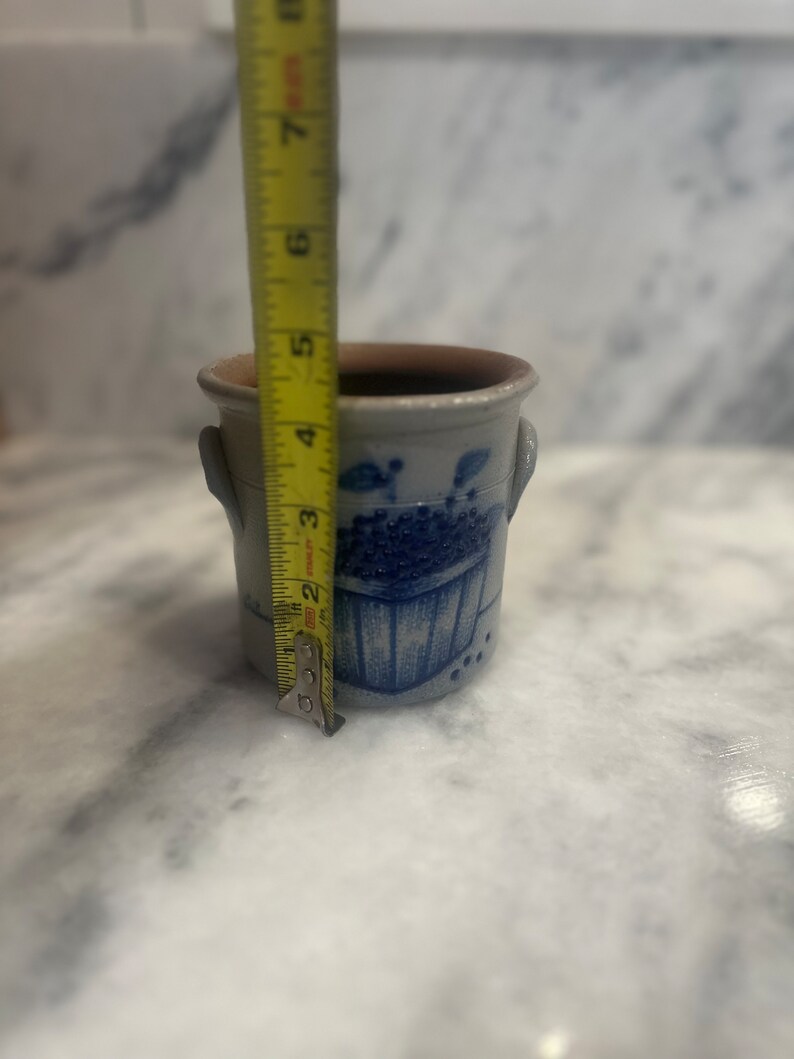 Crock With Blueberry Basket Design Salmon Falls Stoneware Dover, N.H 1991 - Etsy