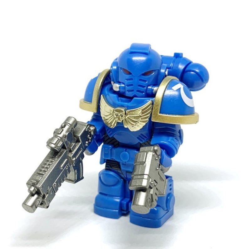 Blue Space Marine Minifigures Squad War of Hammer Ultra Soldier of ...