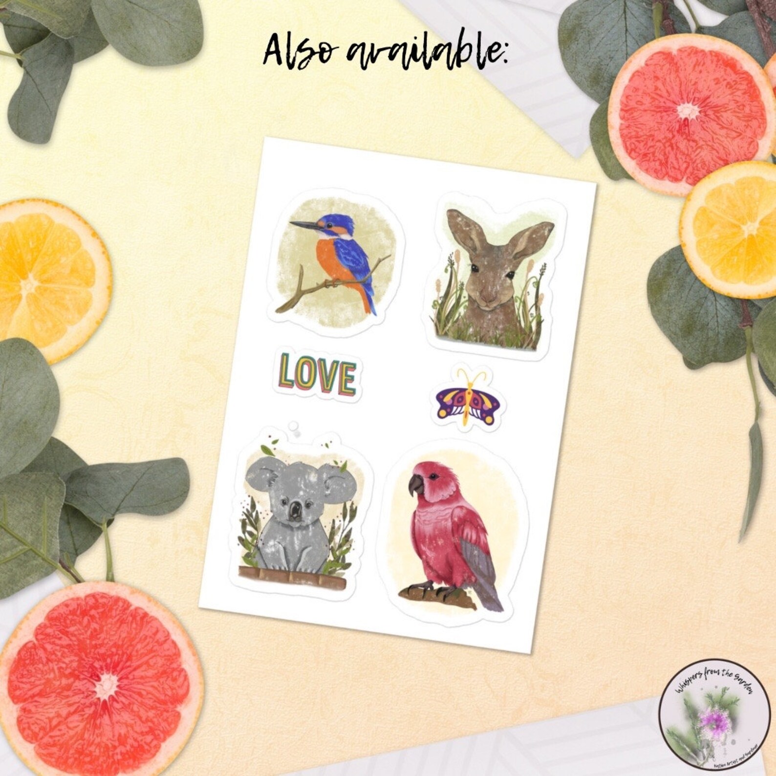 Vegetation Vixen Stickers, Bubble Free Stickers, Wattle Flowers ...