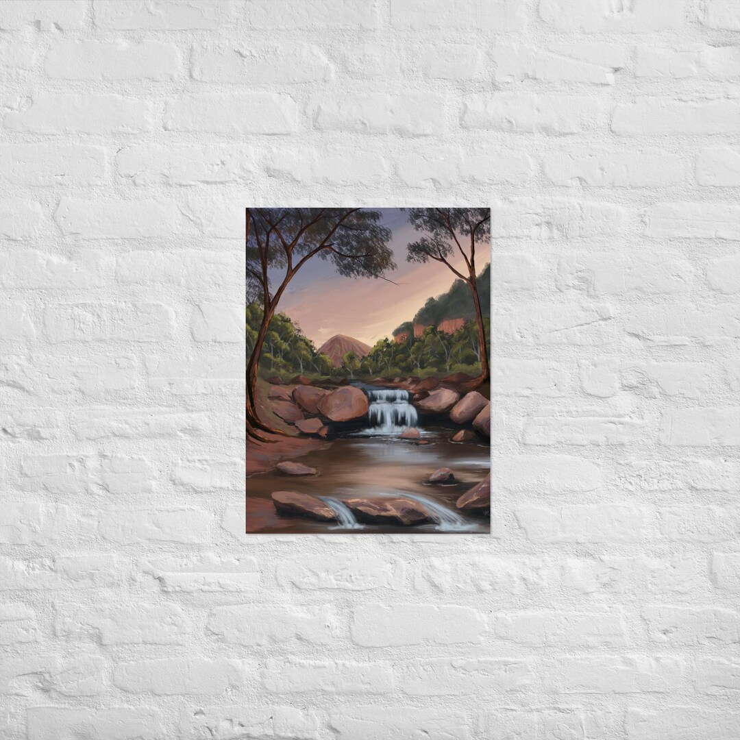 Australian Landscape Art Print, Fantasy Landscape, Aussie Oil Painting ...