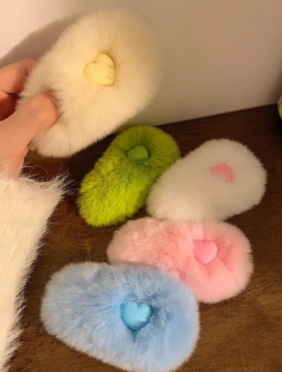 Cute Rainbow Plush Clips/colorful Hair Accessories Clips Match the ...