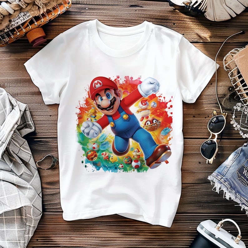 Super Mario Clipart Png Bundle,mario 3D Watercolor Splash Tumbler T ...