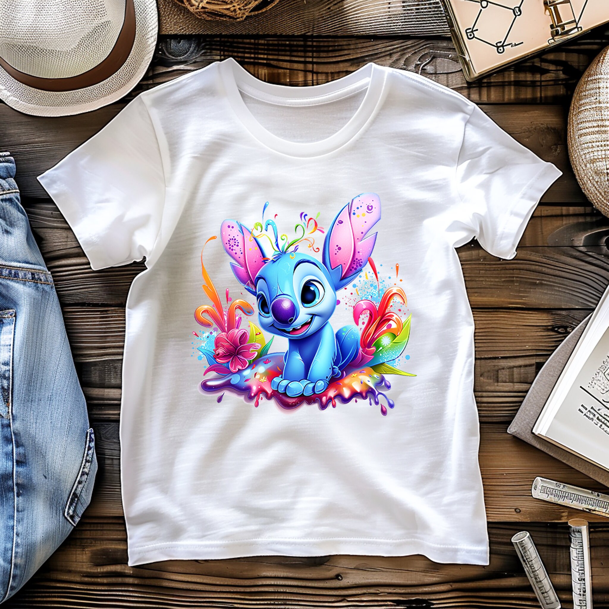 Stitch Png,stitch Tumbler Wrap,stitch T-shirt Png,stitch 3D Watercolor ...