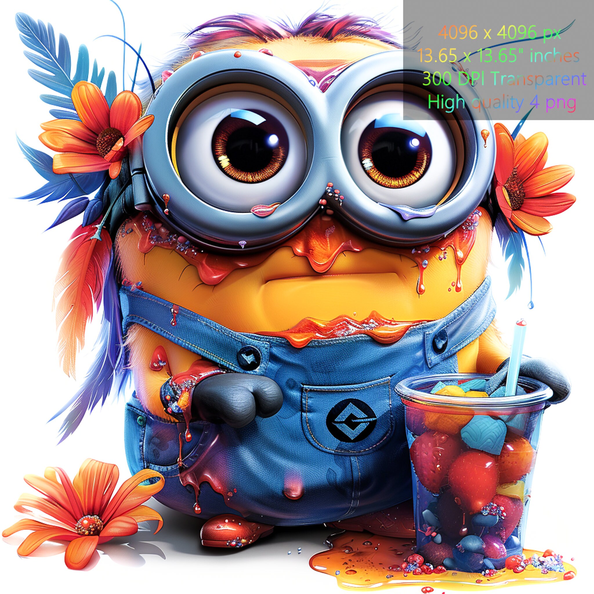 Minion Png,minion Cut File,minions Bundle,3d Watercolor Splash Png ...
