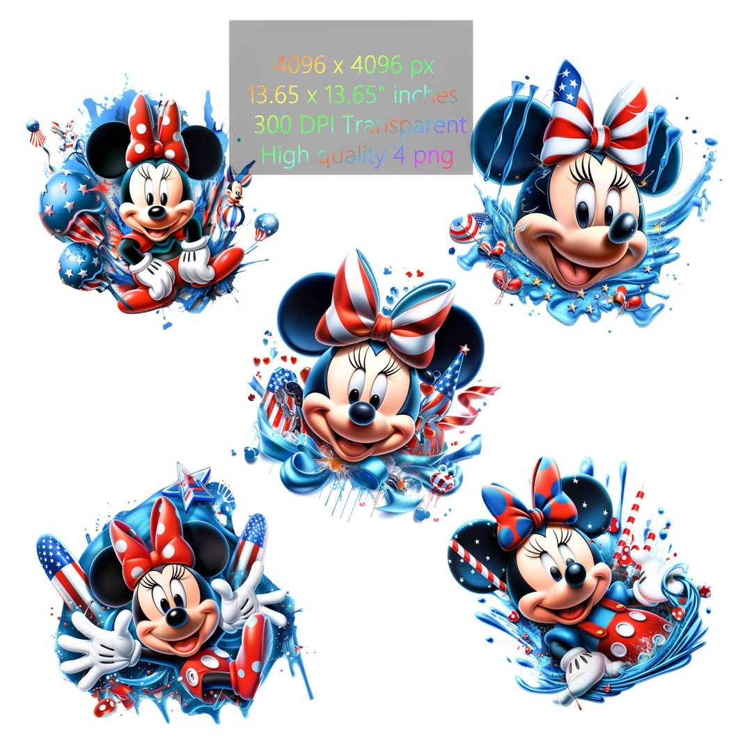 Minnie Png,4th of July Png, Magical Fourth of July Png Sublimation ...