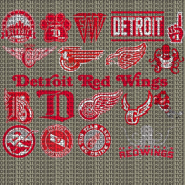 Detroit Red Wing Svg - Etsy