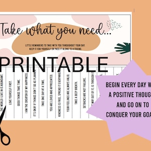Take What You Need Printable Abstract Design Positive Reminders for ...