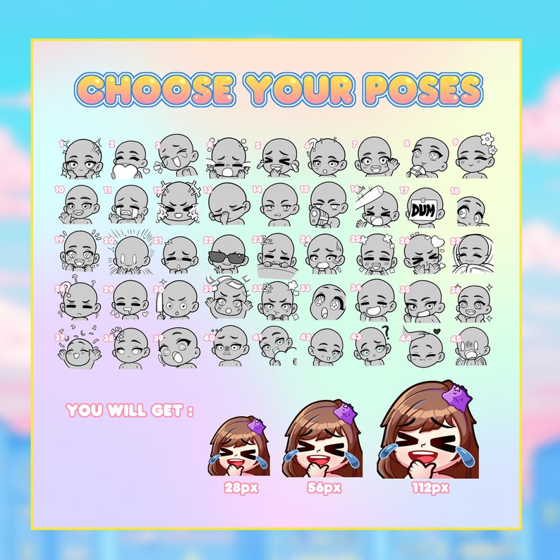 Custom Cute Twitch Emotes Emote for Any Your Stream Needs Vtuber/pet ...