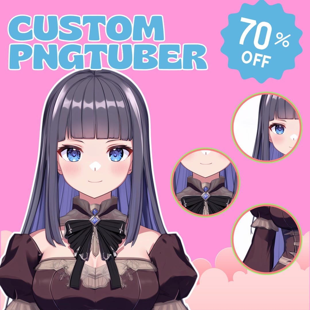 Custom Pngtuber Character Design, Kawaii Pngtuber Anime Models for Male ...