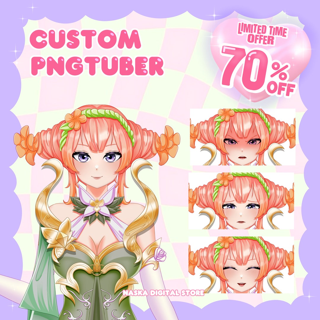 Cutom Pngtuber Anime Character Pngtuber Live2d Commission Live2d Model ...