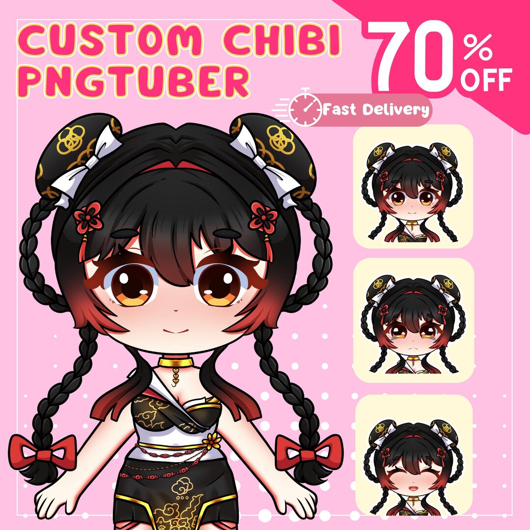 Custom PNG Tuber Chibi PNG Tuber Cute PNG Tuber Live 2D Stream Giftuber ...