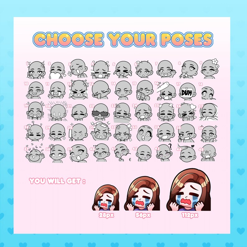 Custom Twitch Emotes Kick Emote and Animated Emotes Vtuber/pet Cute ...