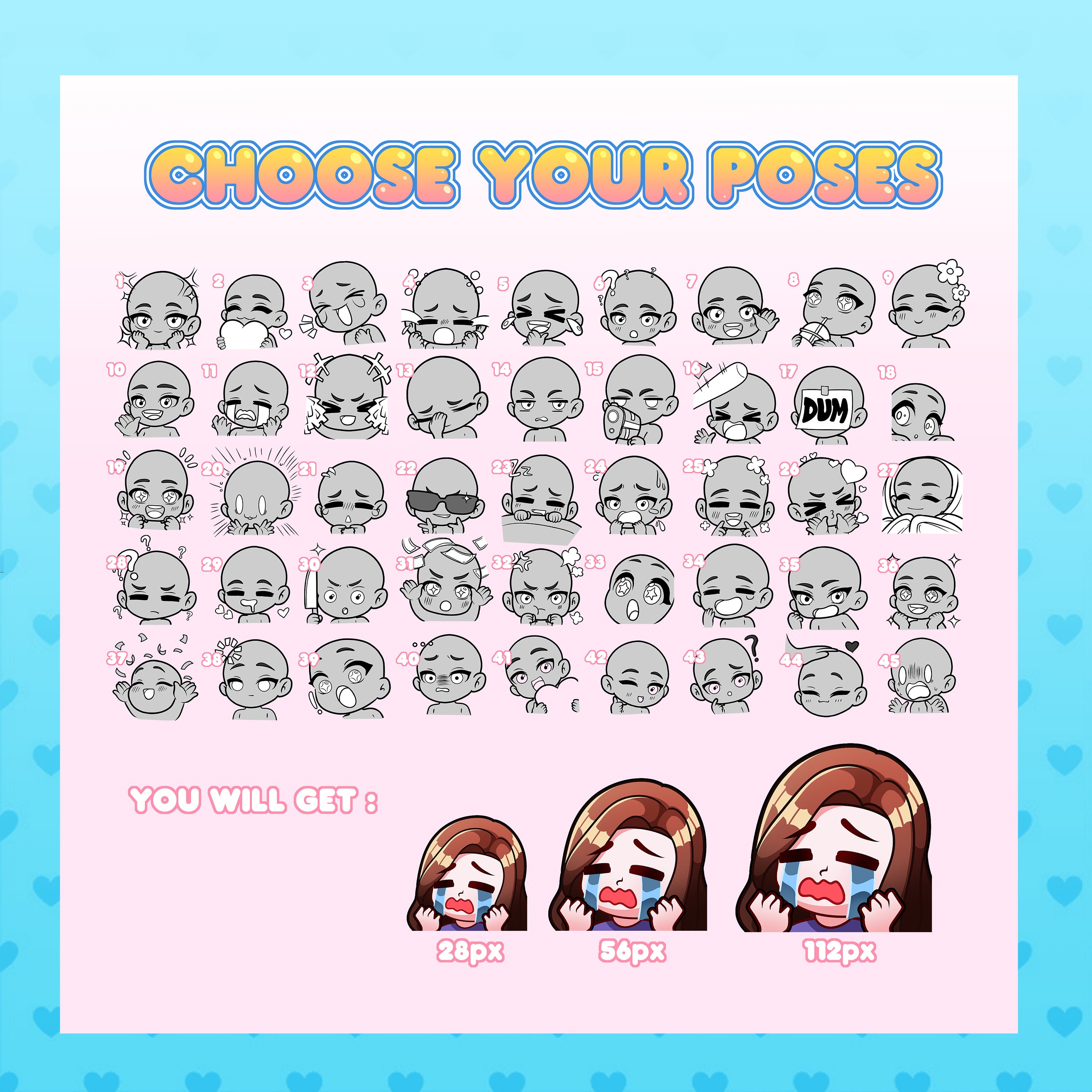 Custom Twitch Emotes Kick Emote and Animated Emotes Vtuber/pet Cute ...