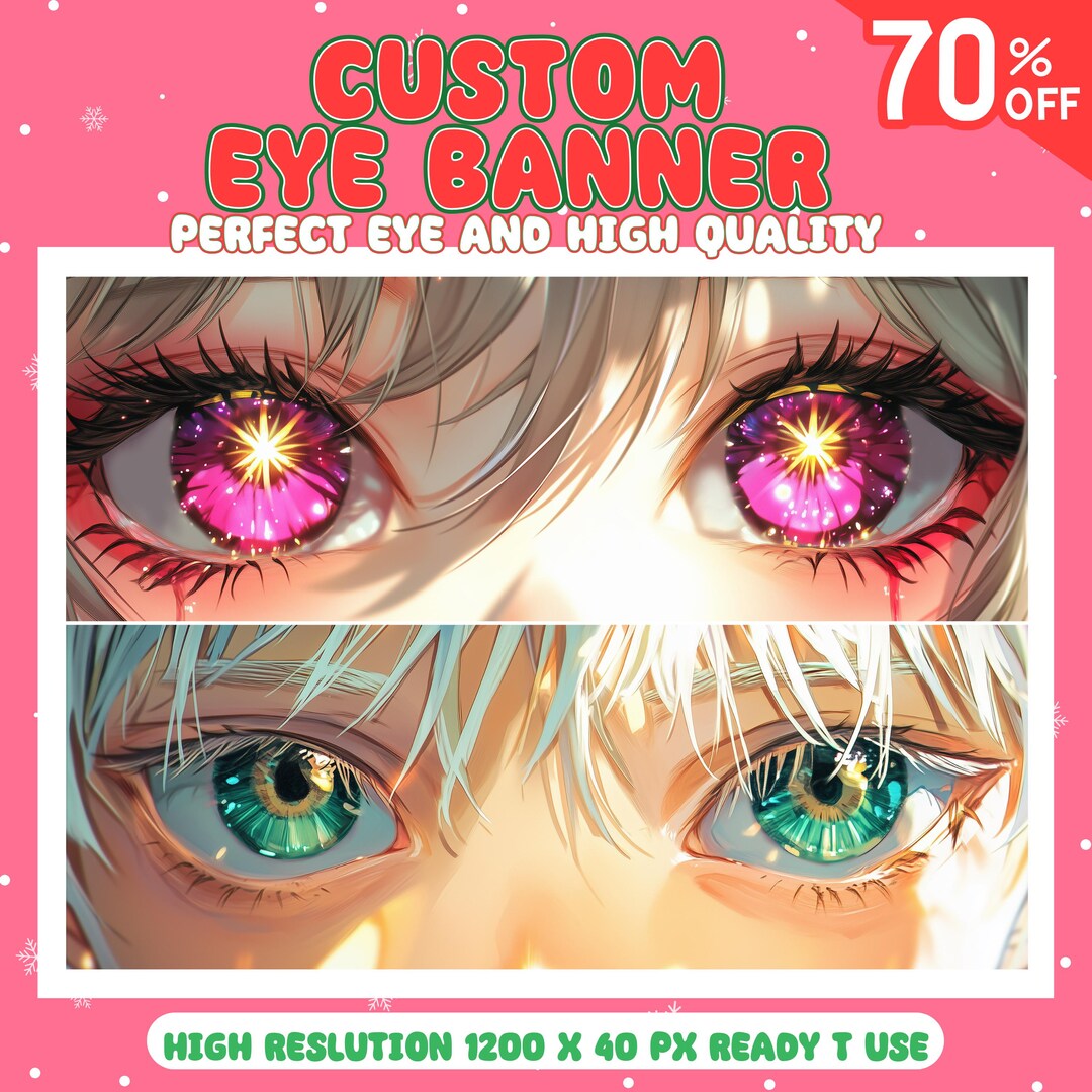 Eye Banner, Anime Eye, Twitch Banner, Vtuber Banner, Anime Illustration ...