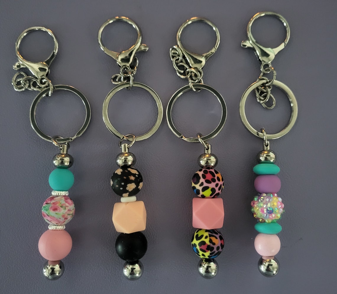Beaded Bar Keychain - Etsy