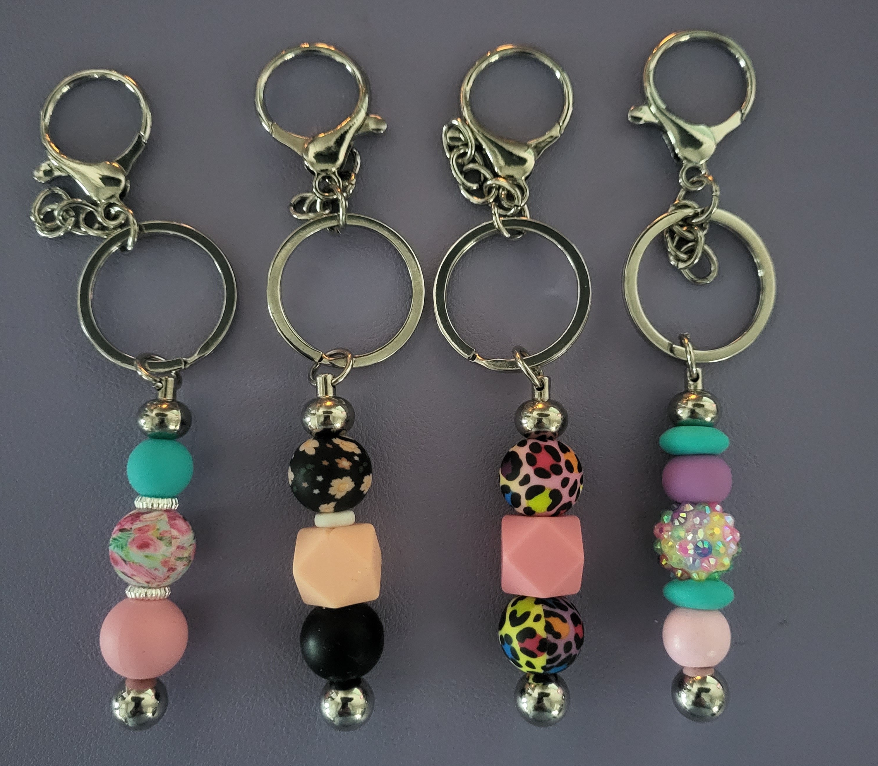 Beaded Bar Keychain - Etsy