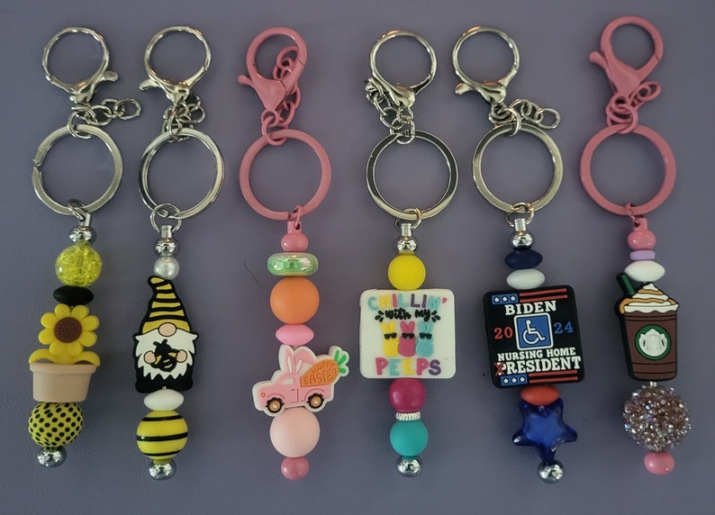 Beaded Bar Keychain - Etsy
