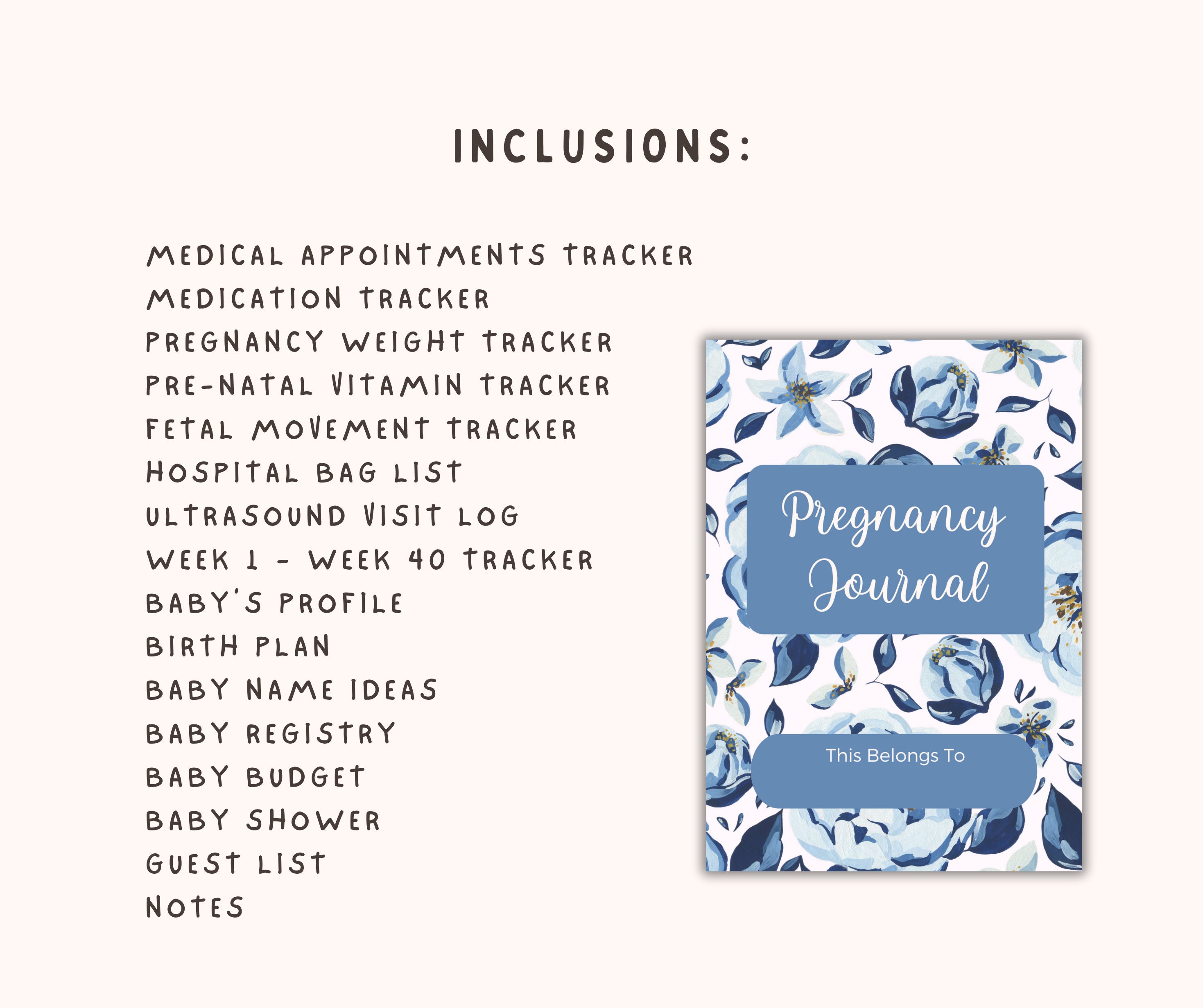 Pregnancy Planner Printable, Printable Pregnancy Journal, Expecting Mom ...