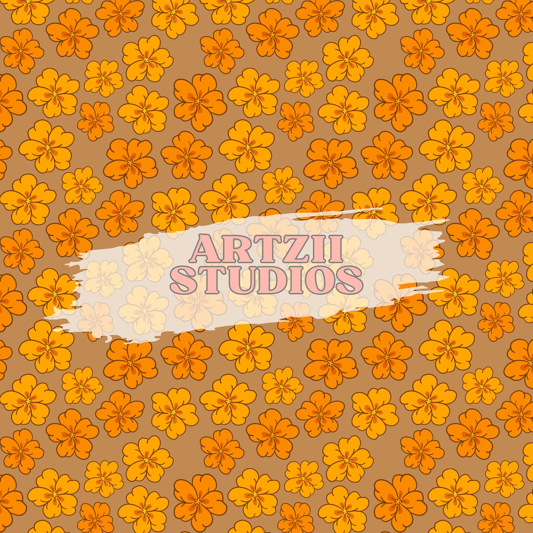 Ilima Flower, Ilima Flower Seamless Pattern, Retro Background ...