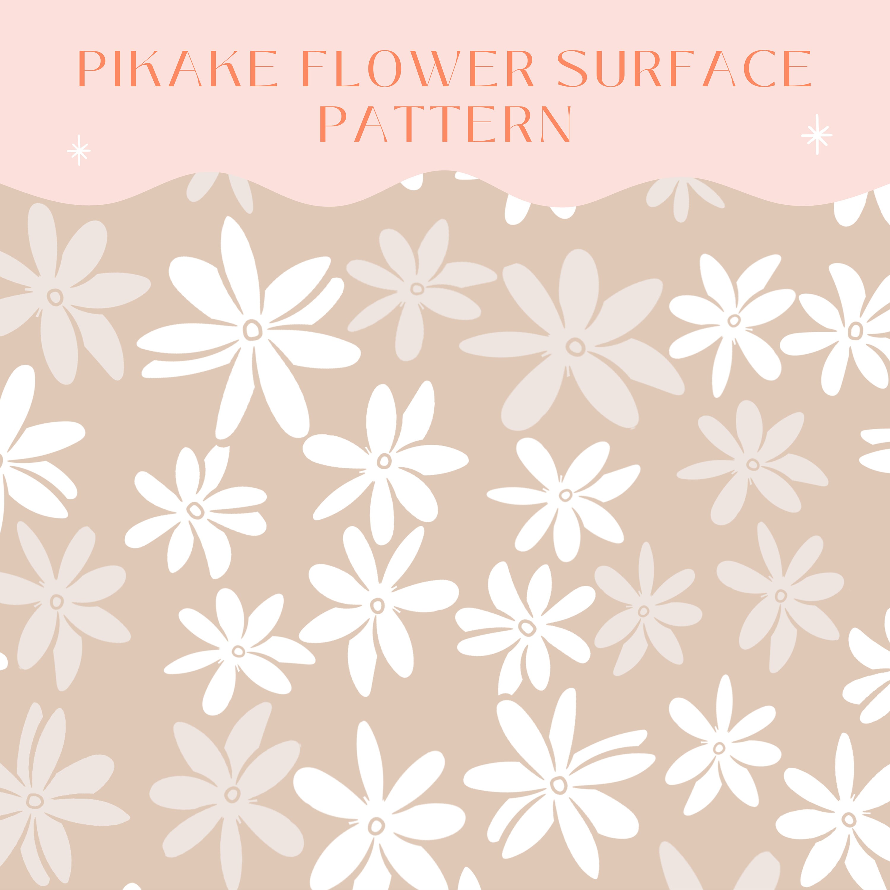 Pikake, 2 Tone Pikake Seamless Pattern, Retro Background, Printable ...