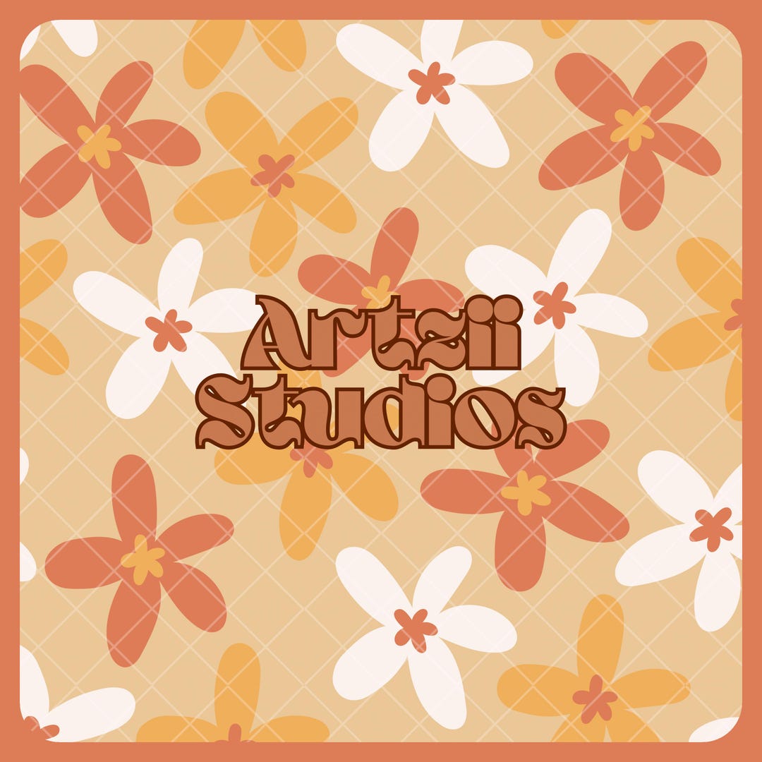 Retro Pikake, Seamless Pattern, Retro Background, Printable Digital ...