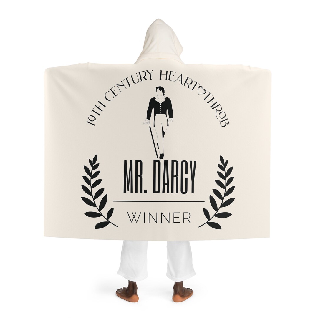 Mr. Darcy 19th Century Heartthrob Hooded Sherpa Fleece Blanket, Jane ...