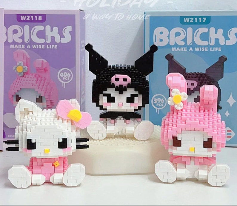 Sanrio Lego Set Hello Kitty Kuromi My Melody - Etsy