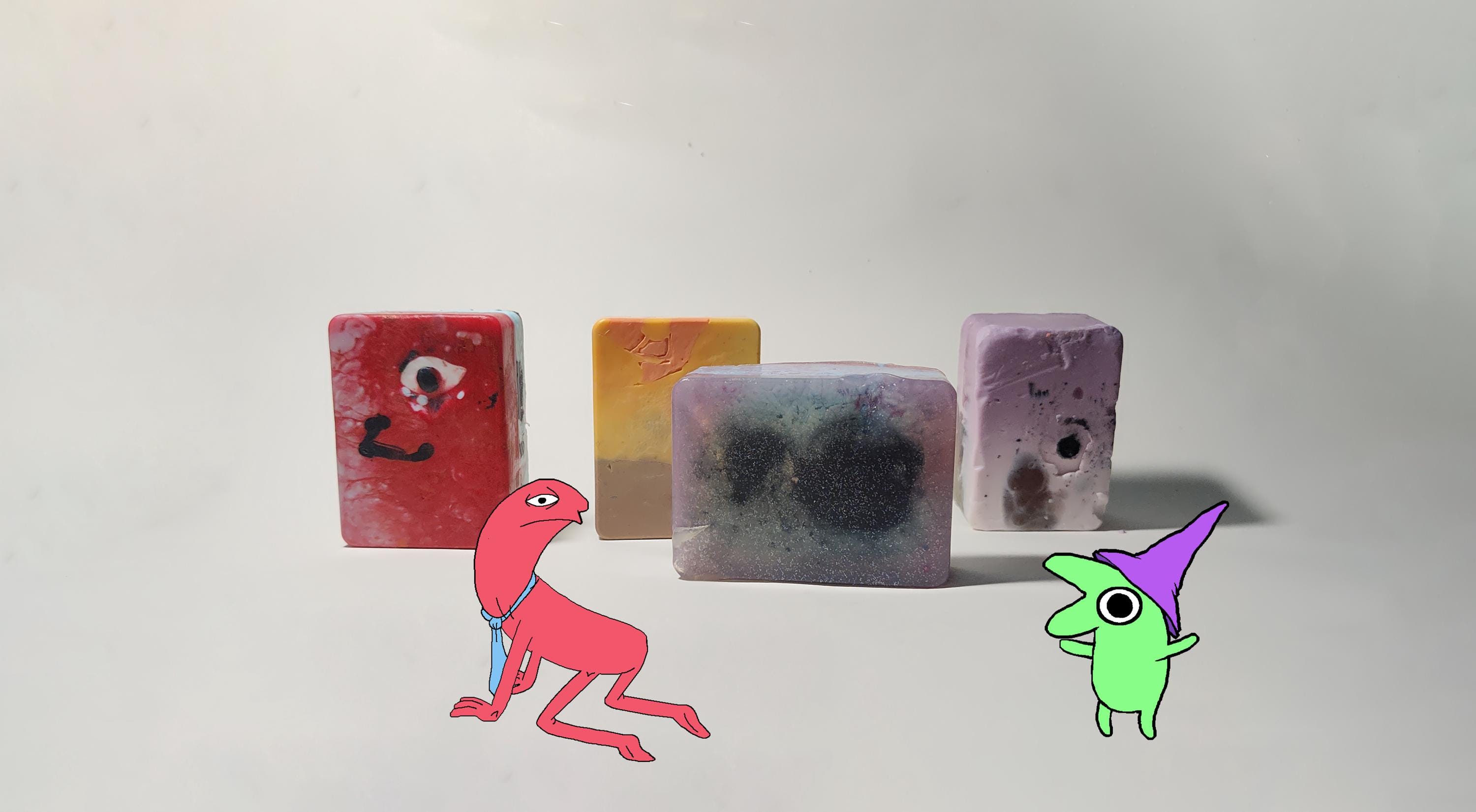 Smiling Friends Soap Collection: Allan, Pim, Charlie, and Glep Inspired ...