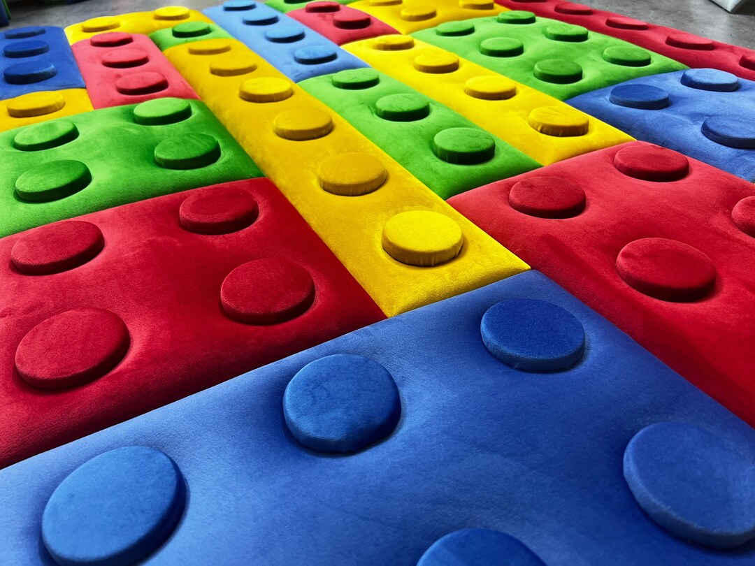 3D Lego Velvet Upholstered Wall Panel Customizable Acoustic Block ...