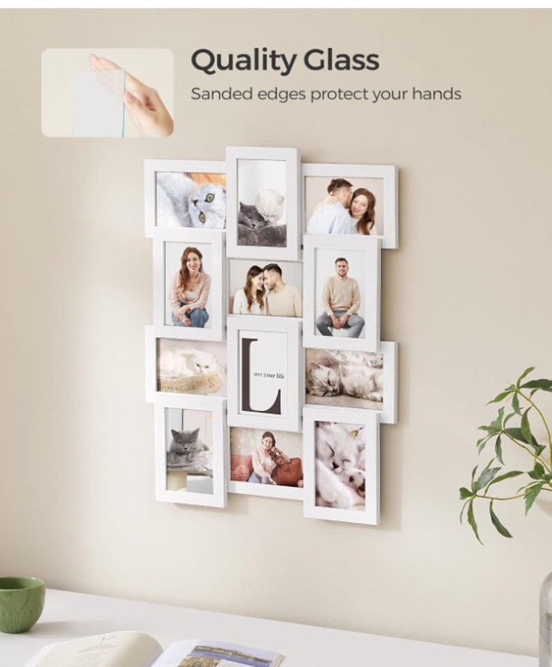 Handmade Wood 12 Opening Collage Photo Frame Frames for Picture Collage ...