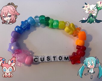 Custom Character/fandom/name Kandi Bracelets - Etsy