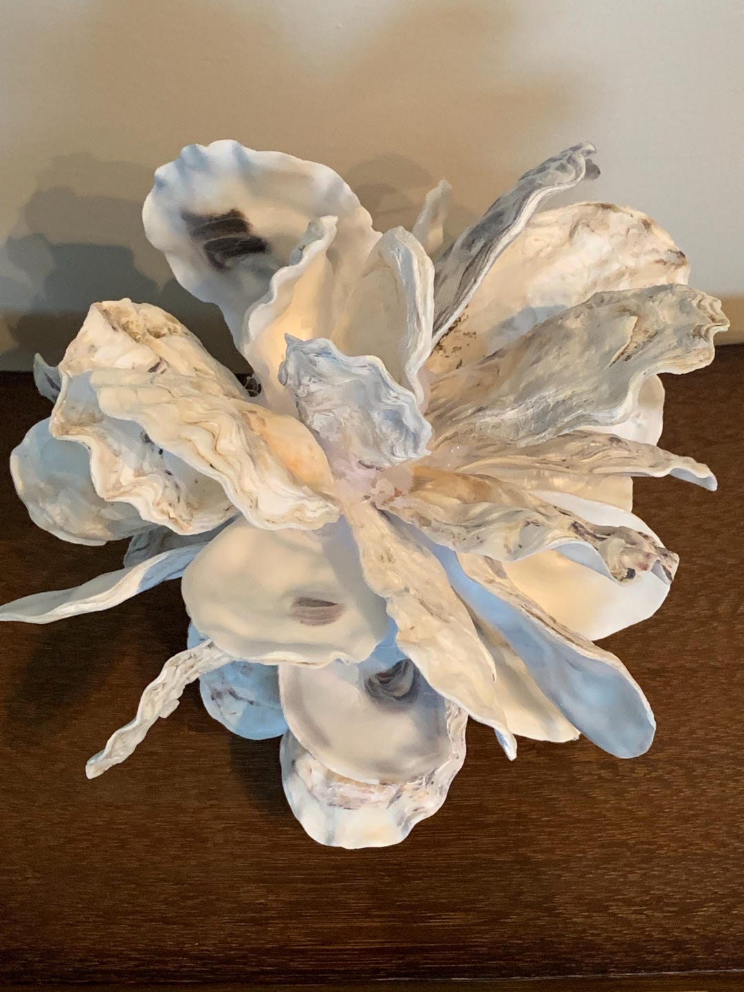 Large Oyster Shell Decorative Orb | Handcrafted With Real West Coast ...