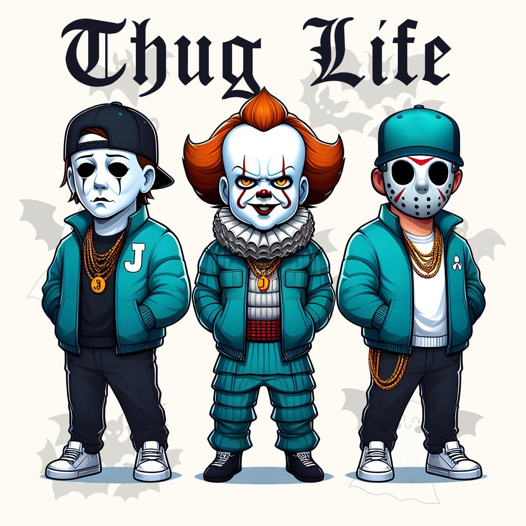 Thug Life Horror Movie Png, Halloween Horror Characters Png, Friends ...