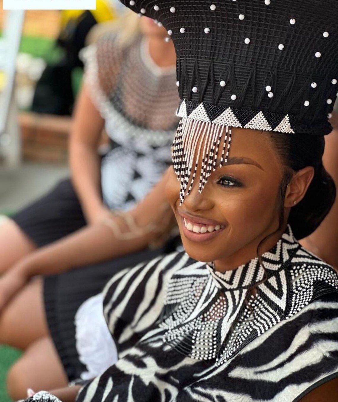 7 Piece Black and White Zulu Beaded Outfit - Etsy