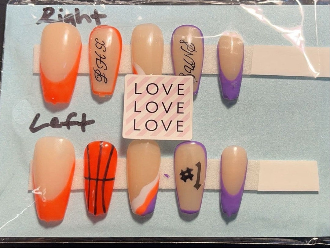 Sports Team Theme Press on Nails - Etsy