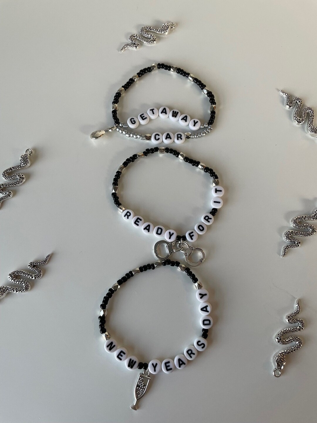 Set of 3 Reputation Bracelets Taylor Swift Eras Tour Bracelets - Etsy