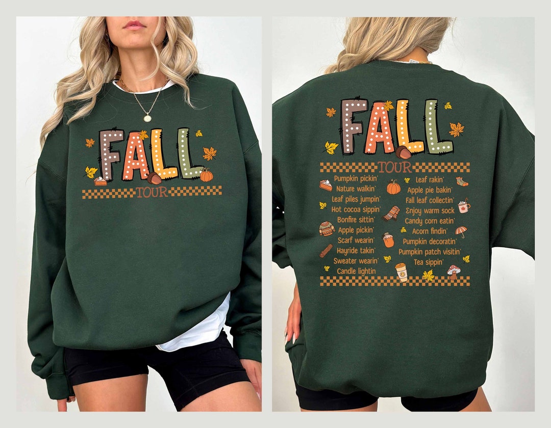Autumn Fall Vibes 2-sides Sweatshirt, Dalmatian Dots Fall Sweaters ...