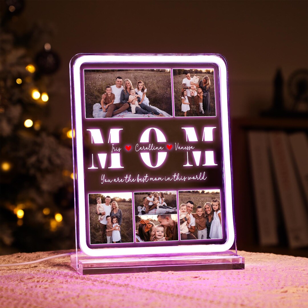 Personalized Photo Night Light, Fathers Day Gift,acrylic Picture Frame ...
