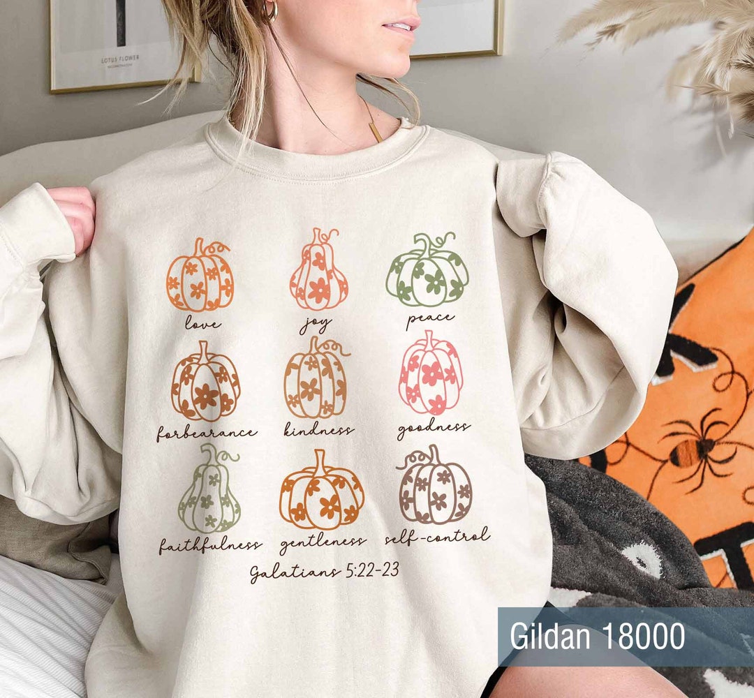 Pumpkin Fall Flowers Sweatshirt,bible Verse Christian Shirts, Pumpkin ...