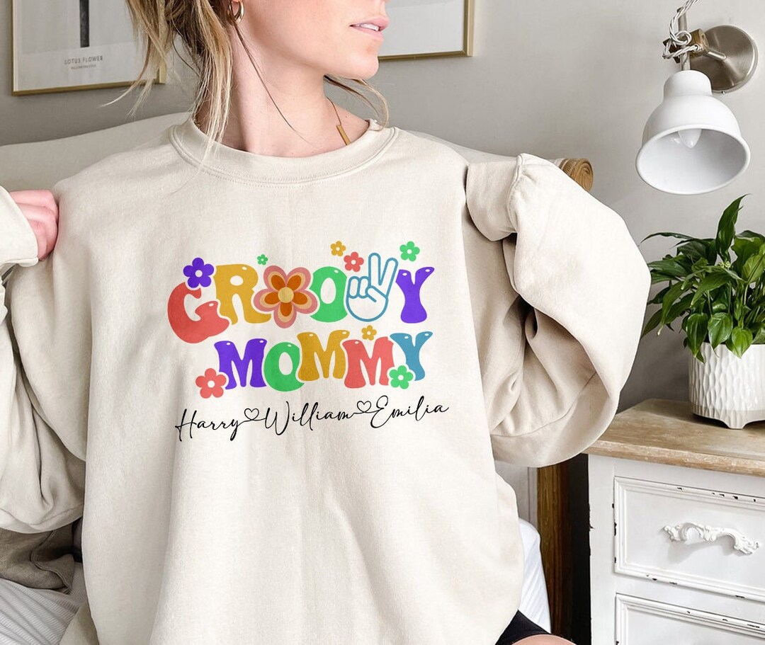 Personalized Groovy Mommy Shirt, Retro Shirt, Personalized Shirt for ...
