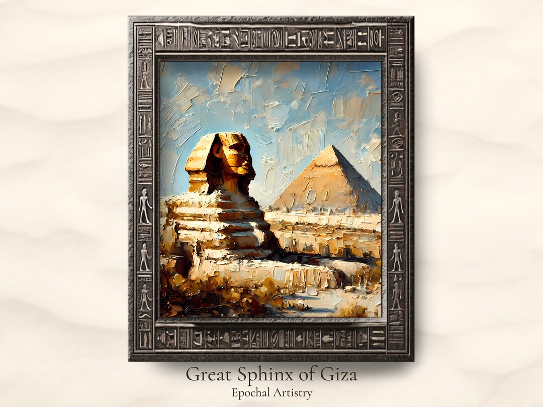 The Great Sphinx of Giza Egyptian Artwork, Giza Pyramids and Sphinx ...